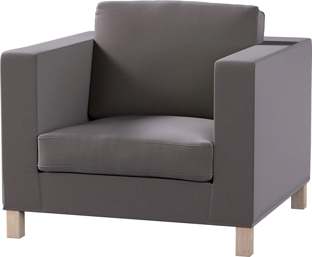 Potah na křesko IKEA Karlanda, krátký barva hnědá látka sametová
