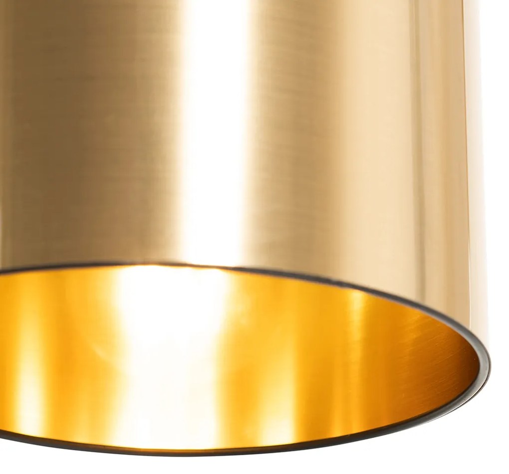 Moderní závěsná lampa černá se zlatým nastavitelným 6-světlem - Lofty