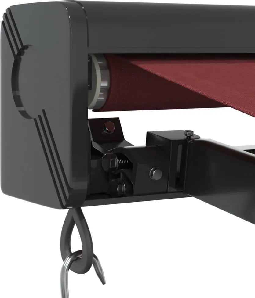 Ručně zatahovací markýza burgundská 350 x 250 cm 3215319