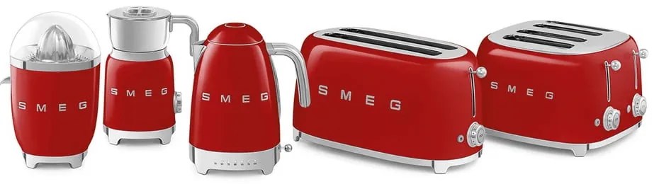 Červená rychlovarná konvice z nerezové oceli 1,7 l Retro Style – SMEG