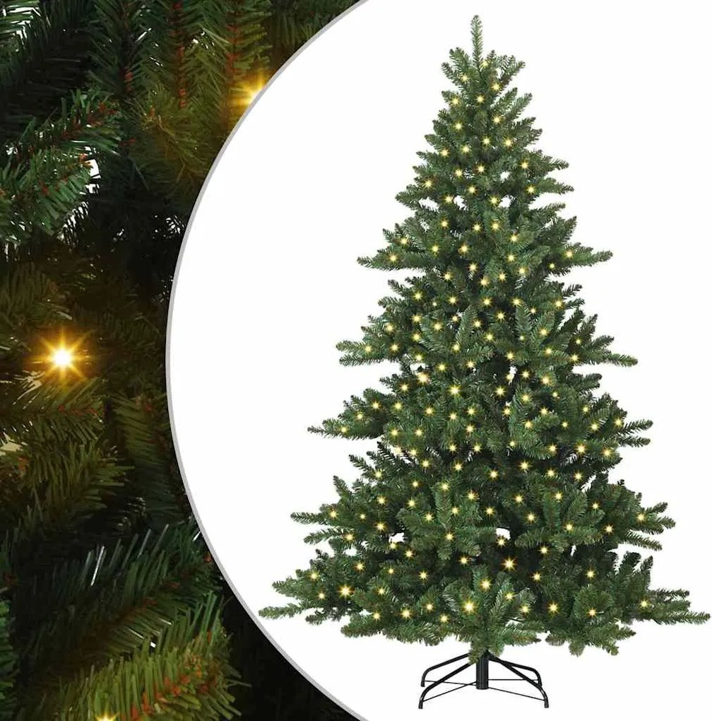 Umělý Skládací Vánoční Strom Zelená 210 cm PVC a ocel 3397675