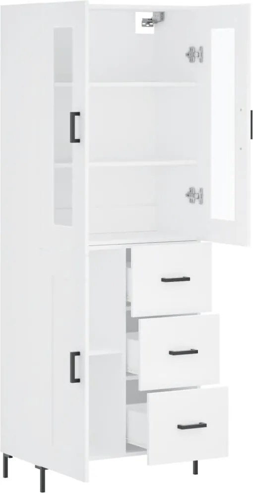Skříň highboard bílá 69,5 x 34 x 180 cm kompozitní dřevo 3198657