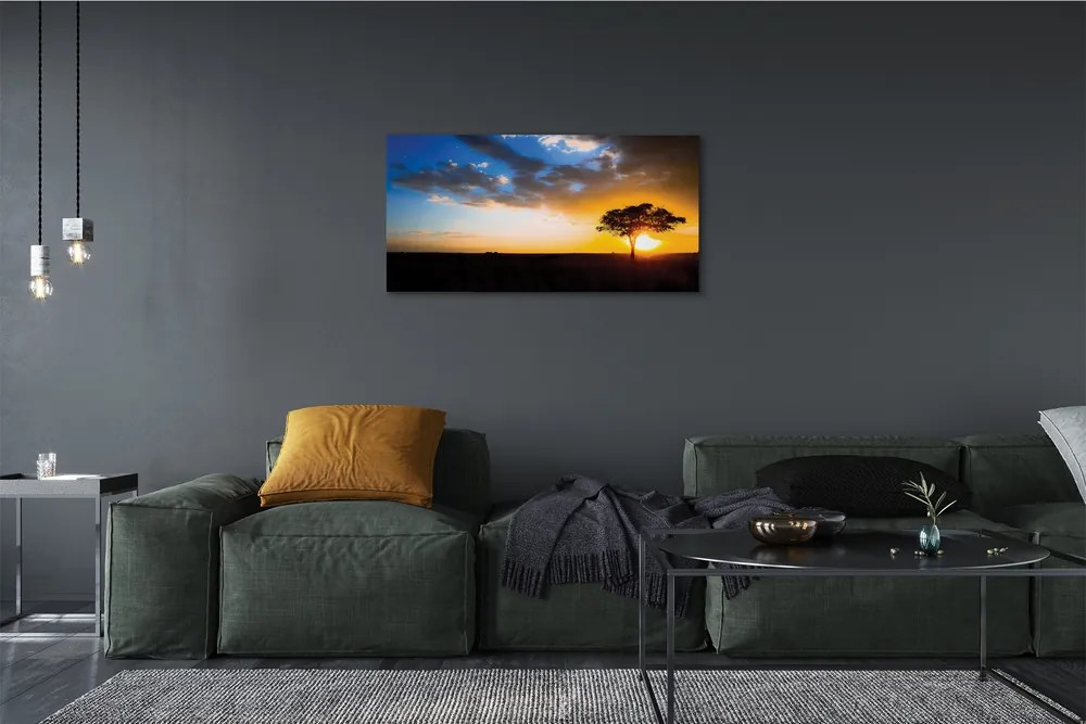 Obrazy na plátně mraky strom 100x50 cm