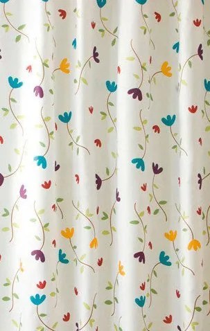 Aqualine Aqualine, Sprchový závěs 180x200cm, polyester, květovaný, ZP007