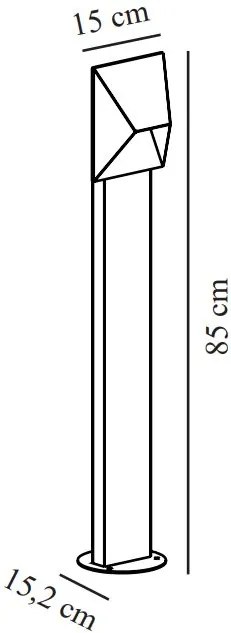 Bílá zahradní lampa Pontio pro žárovku GU10 85cm  - Nordlux
