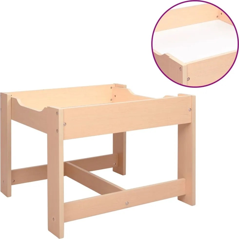vidaXL Dětský stůl se 2 židlemi MDF [80284] Barva: Hnědá