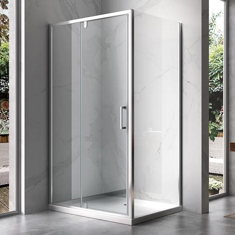 BPS-koupelny Obdélníkový sprchový kout HYD-OK06 110x80 chrom/transparent