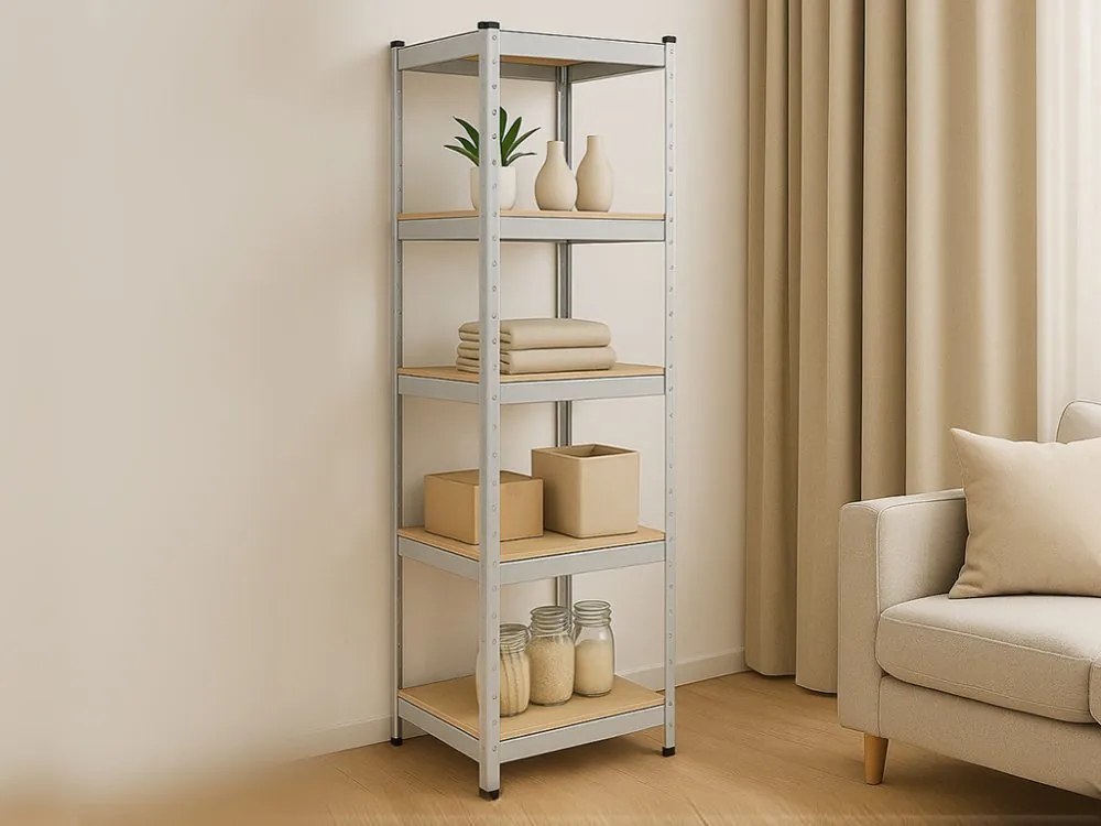 Regál 180x40x40 cm zinkovaný 5-policový, nosnost 875 kg - 2ks