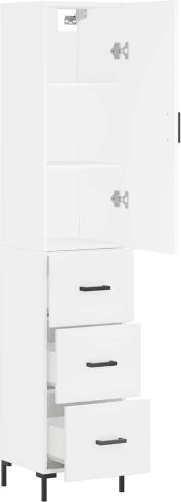 Skříň highboard bílá 34,5 x 34 x 180 cm kompozitní dřevo 3198849