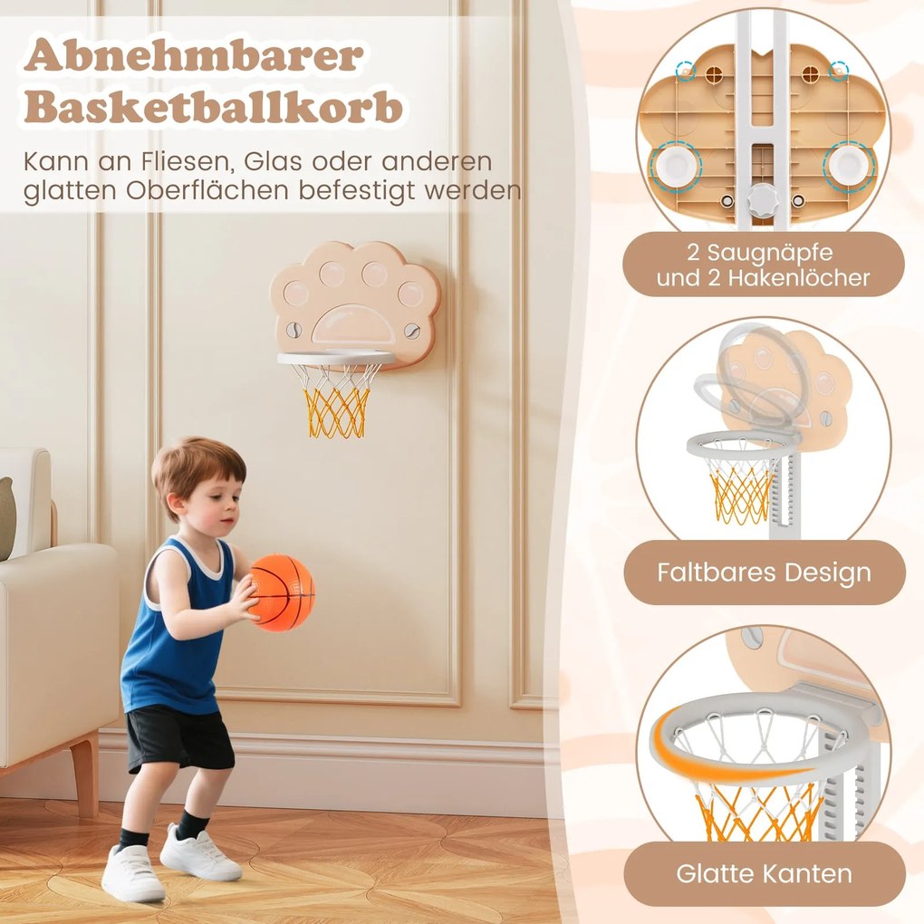 Costway 3 v 1 Dětský basketbalový koš Dětské sportovní centrum