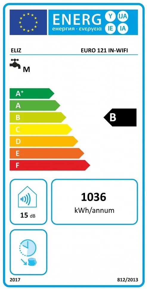 ELÍZ EURO 121 IN WIFI elektrický zásobníkový ohřívač vody se suchým keramickým tělesem (bojler), 120l