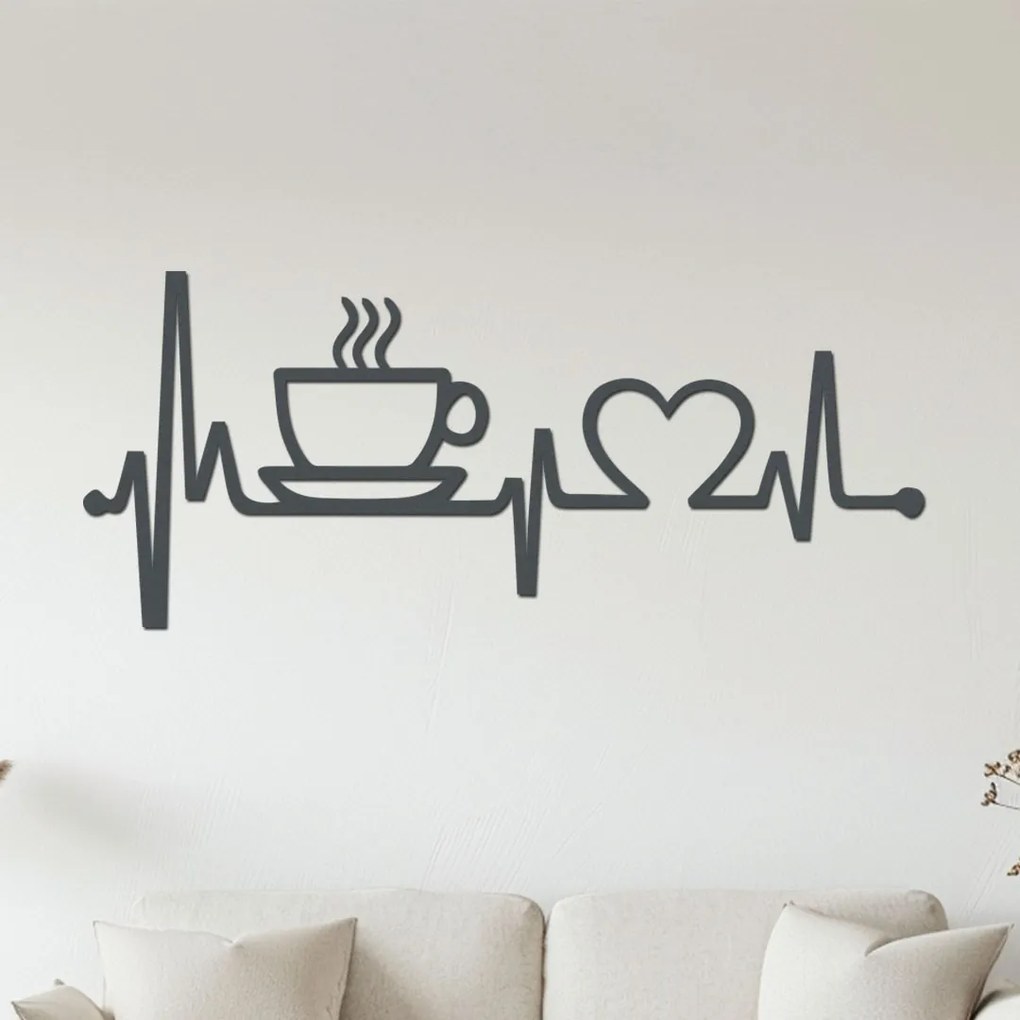 dřevo života Dřevěná dekorace KÁVOVÁ LÁSKA Zvolte rozměr (cm): 100x43, Zvolte barvu dekoru: Horský dub