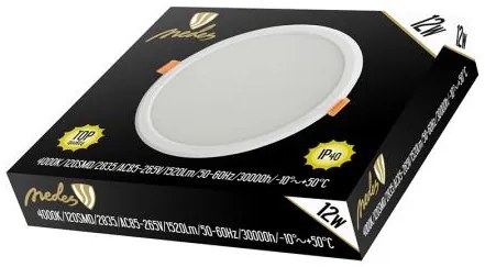 NEDES led podhledové zápustné svítidlo LPL123H, 12W, 4000K