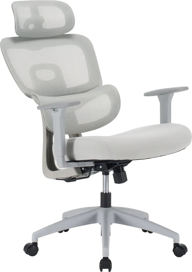 Ergonomická kancelářská židle NEONIT - šedá síťovina / nosnost 150 kg