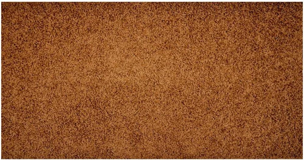 Vopi | Kusový koberec Elite Shaggy světle hnědý - Srdce 120 cm průměr