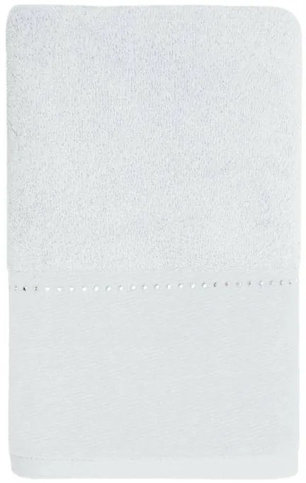 Luxusní ručník s linkou z křišťálů Swarovski bílý 30x50 cm