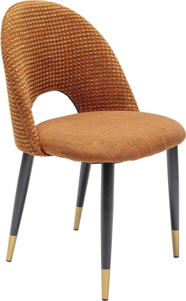 XXXLutz ŽIDLE, oranžová, černá, barvy zlata Ambia Home - Jídelní židle - 001838097403