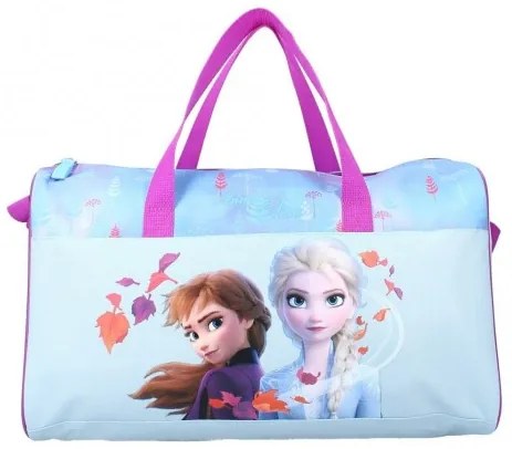 Vadobag - Dívčí sportovní / cestovní taška kabela Ledové království - Frozen Elsa a Anna / 24 x 40 x 19 cm / objem 18l