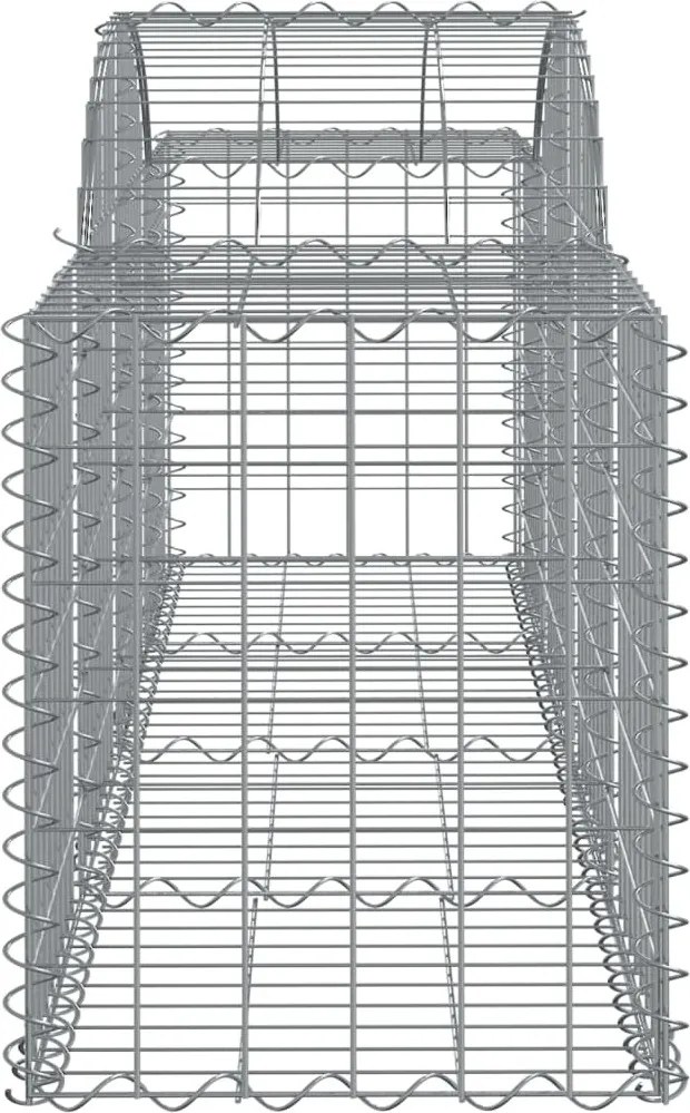 vidaXL Klenuté gabionové koše 9 ks 200x50x60/80 cm pozinkované železo [3146285]