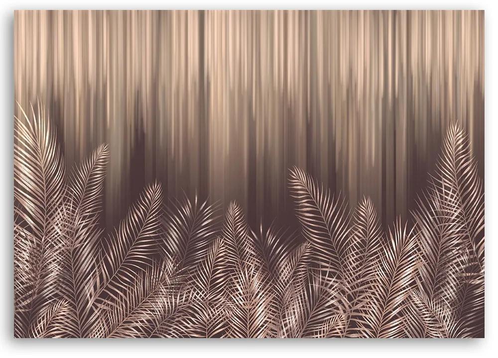 Obraz na plátně, Exotické 3D palmové listy - 120x80 cm