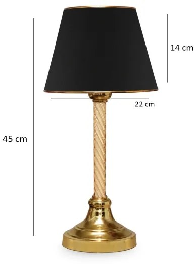 Stolní lampa AYD 1xE27/40W/230V černá/zlatá