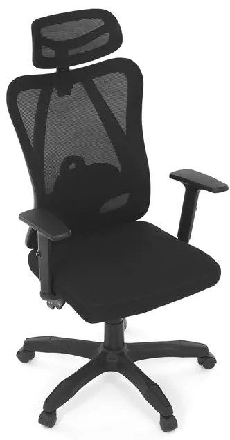 Ergonomická kancelářská židle ORVIN - černá síťovina Barva: černá