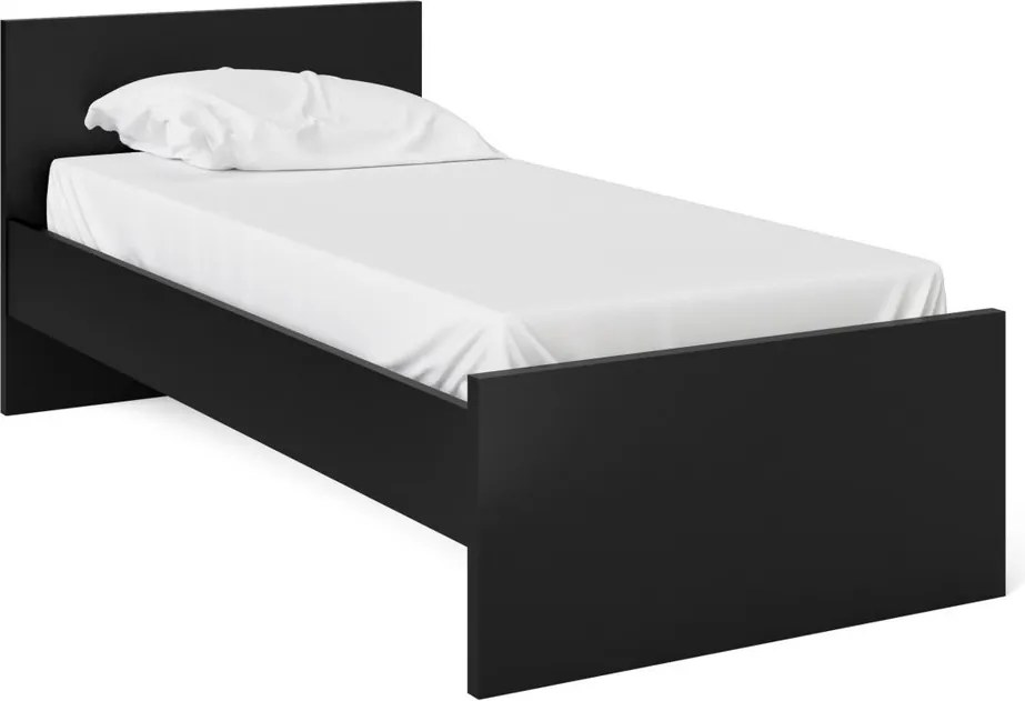 Postel Simplicity 90 x 190 cm, černý mat