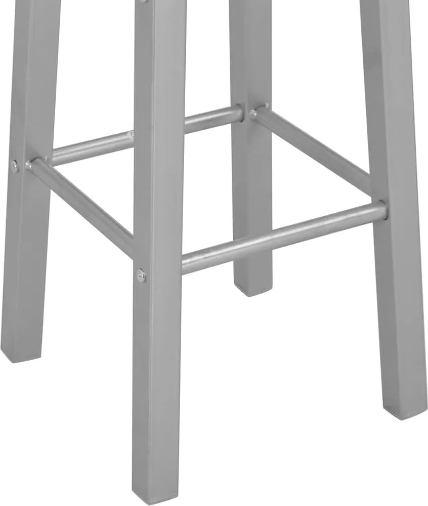 Barové stoličky 2 ks stříbrné MDF 284410