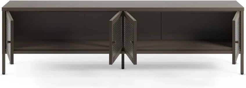 Šedý kovový TV stolek 160x50x35 cm Layna – Marckeric