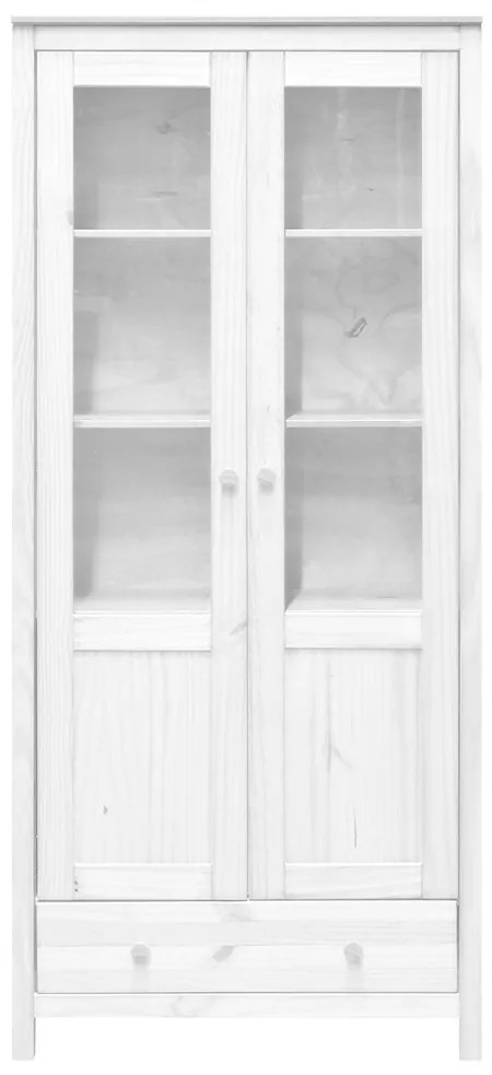 Idea Vitrína 2 dveře + 1 zásuvka TORINO bílá