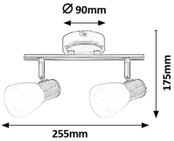 Rabalux 6487 - Bodové svítidlo GAVIN 2xE14/40W