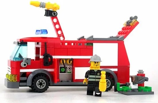 Blocki stavebnice Hasičské auto typ LEGO 206 dílů
