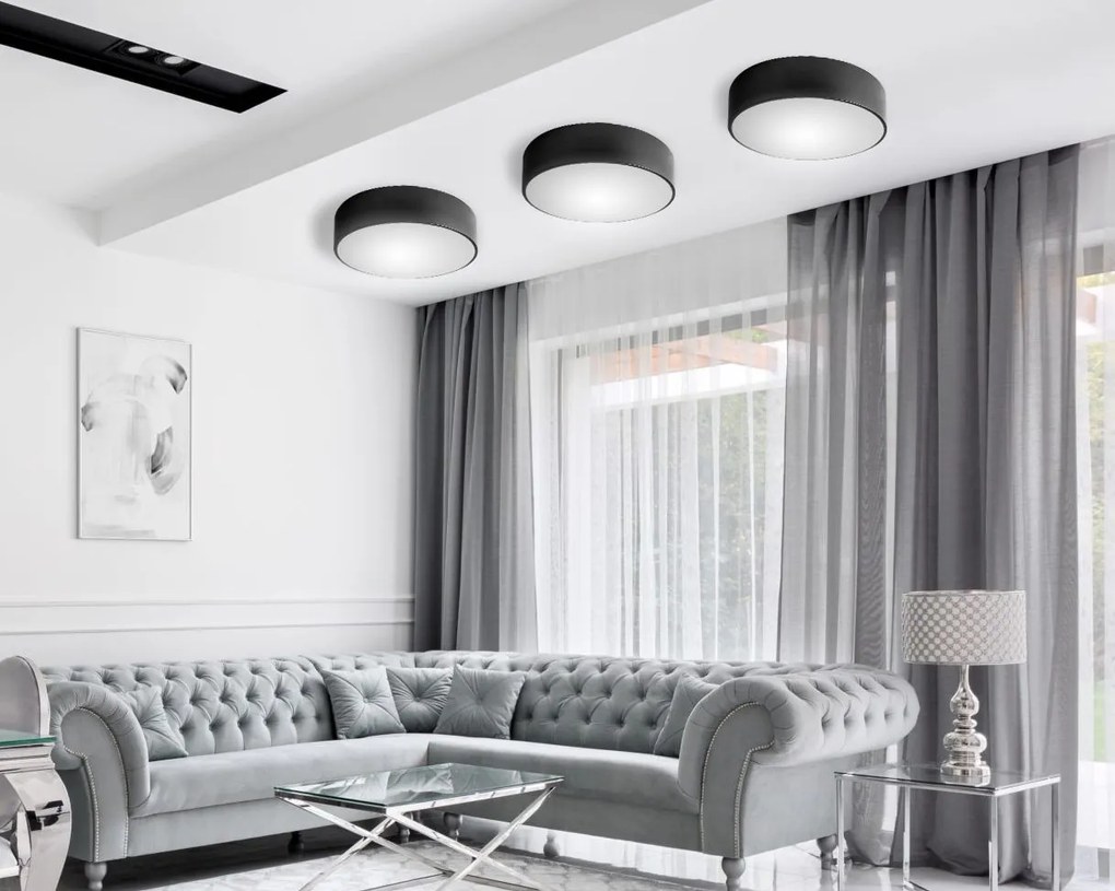 Toolight - Stropní svítidlo 30 cm kulaté 3xE27 60W app641-2c, bílá, OSW-00089