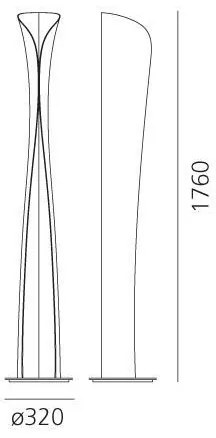 Artemide 1361010A - LED Stojací lampa CADMO LED/44W/230V + 1xGU10/10W/230V černá
