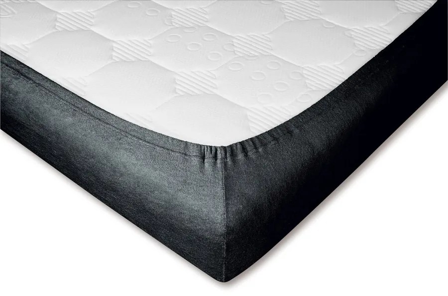 Dadka Froté prostěradlo černá C  Froté prostěradlo černá 90x220x20 cm