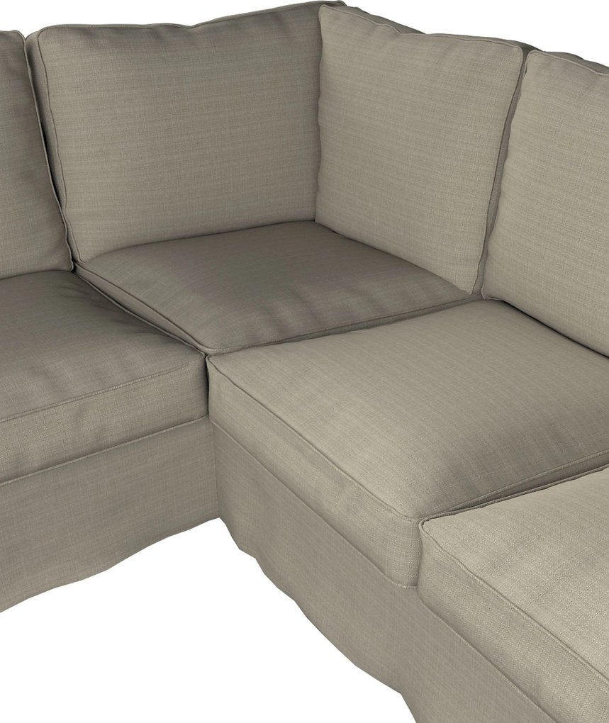 Potah na pohovku IKEA Ektorp rohová barva béžová látka pletený vzor