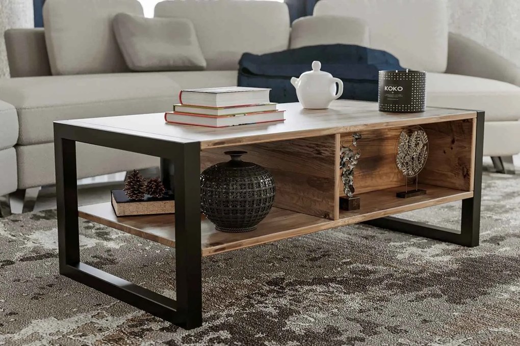 Designový konferenční stolek Paresh 105 cm borovice