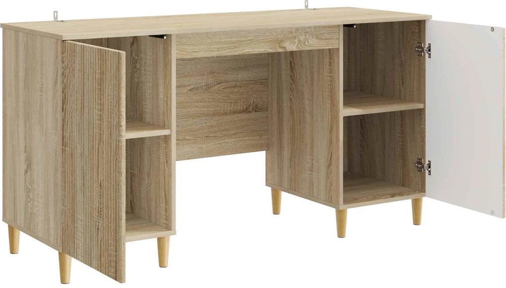 Stůl s policí Dub sonoma 142,5 x 50 x 75 cm Kompozitní dřevo 3414596
