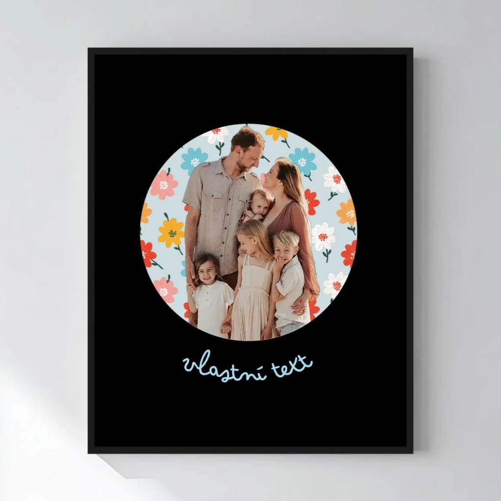 Personalizovaný magický fotoobraz v rámu - 40x50 - výřez fotky na podkladu