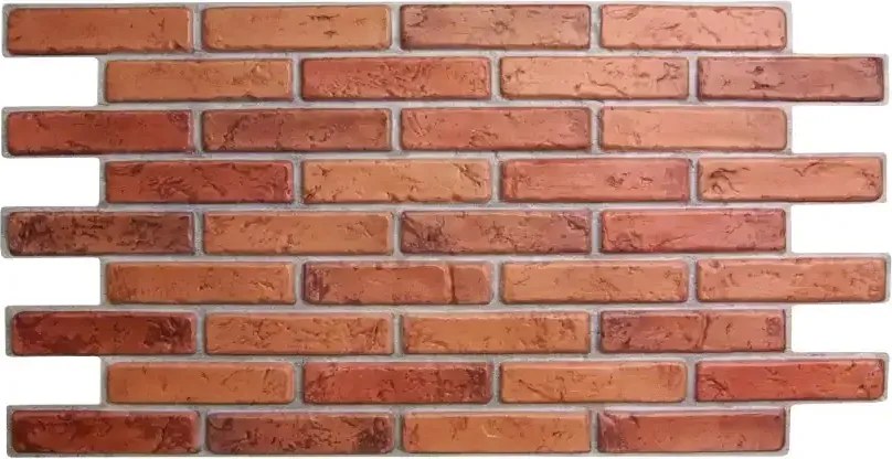 Obkladový 3D PVC panel 97 x 50 cm - Natural Brick cihla červená