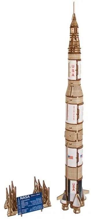 Ugears 3D dřevěné mechanické puzzle NASA, Saturn V
