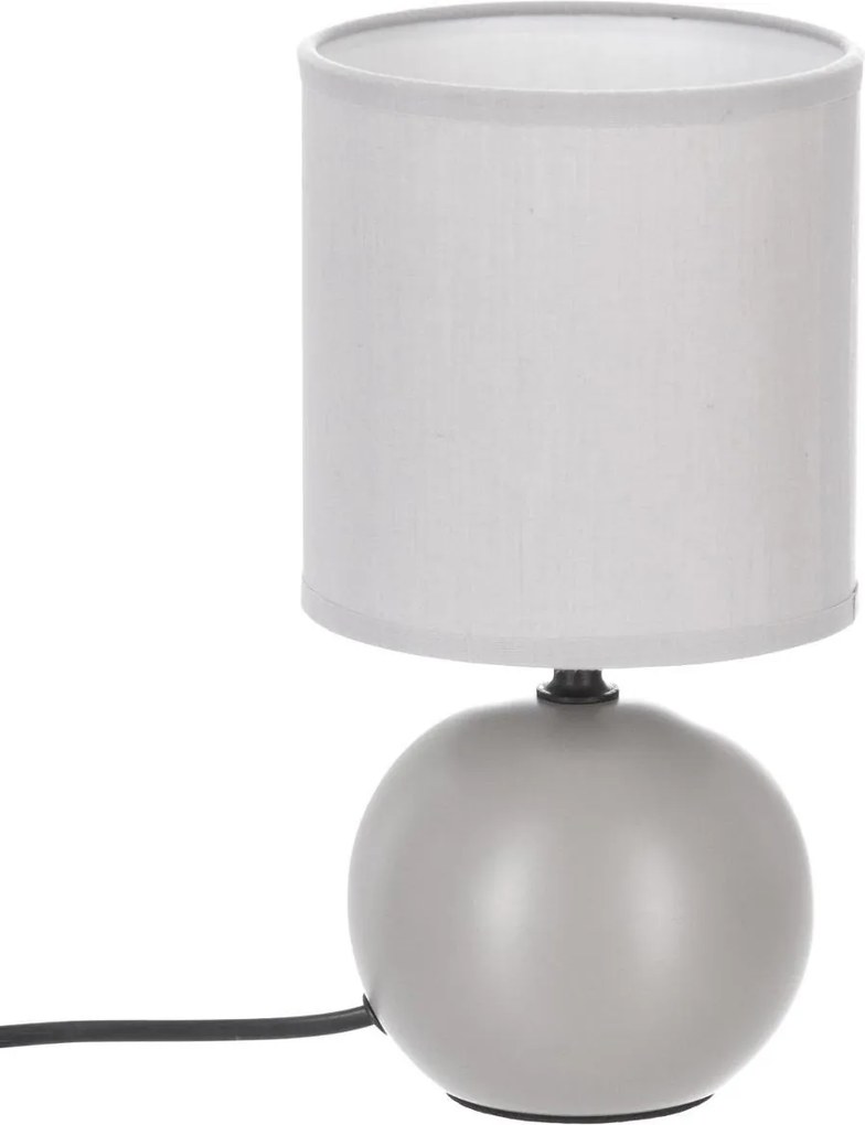 Keramická stolní lampa BOULE GRIS, 25 cm, barva šedá