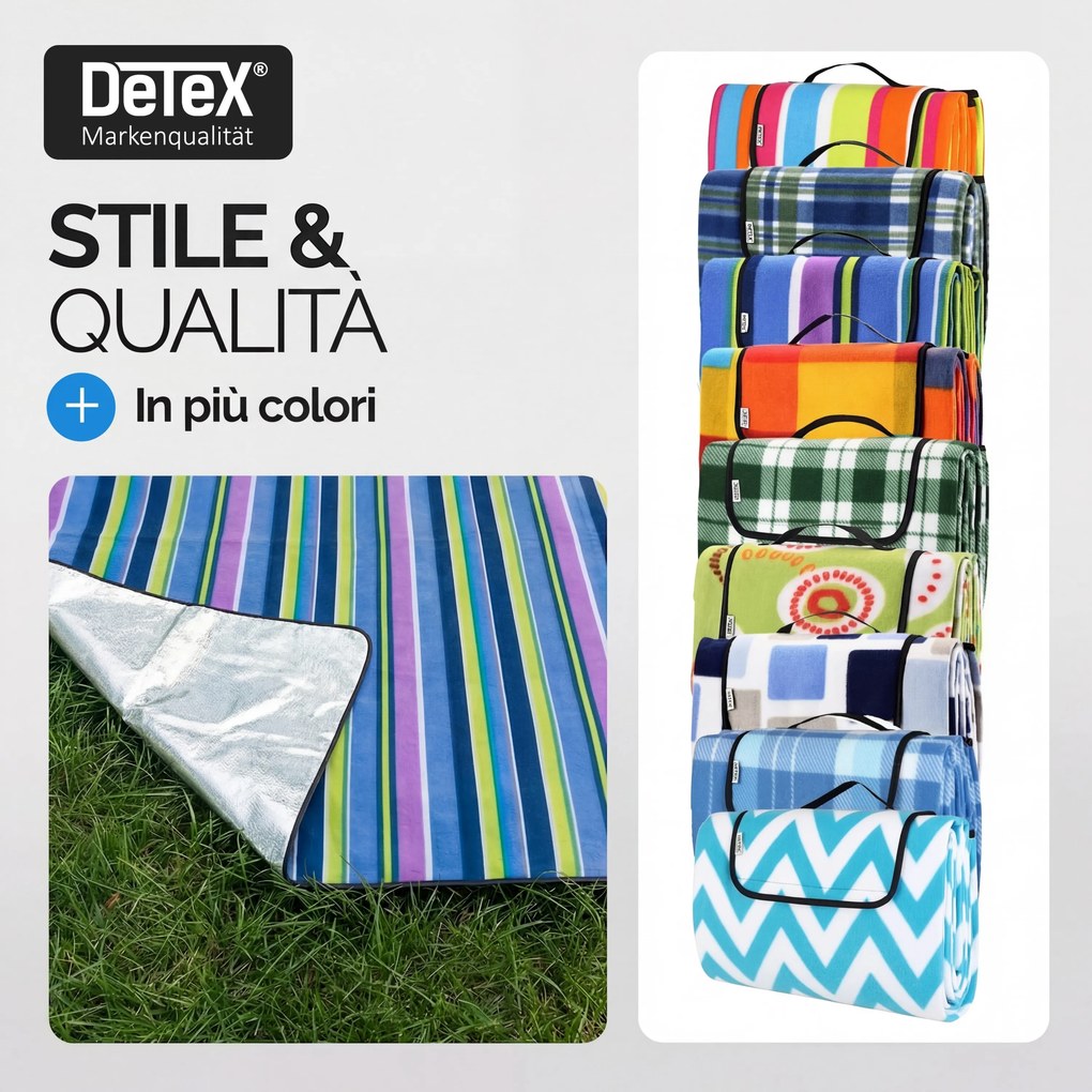 Pikniková deka pruhy 2x2m