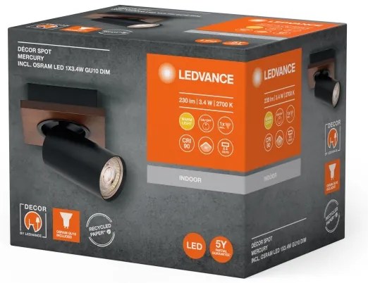 Ledvance - LED Nástěnné bodové svítidlo DECOR MERCURY 1xGU10/3,4W/230V
