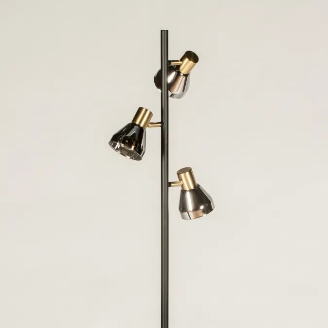 Stojací designová lampa Rivve Black and Gold