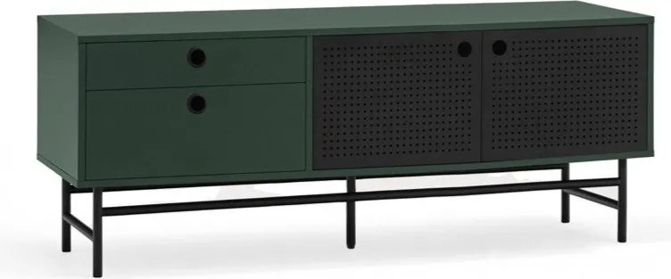 Tmavě zelený TV stolek 140x52 cm Punto - Teulat