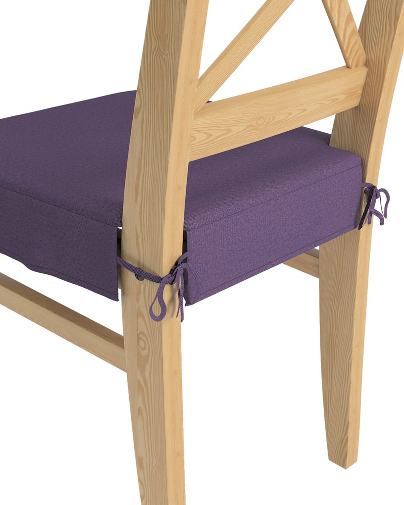 Sedák na židli IKEA Ingolf barva fialová látka pletený vzor