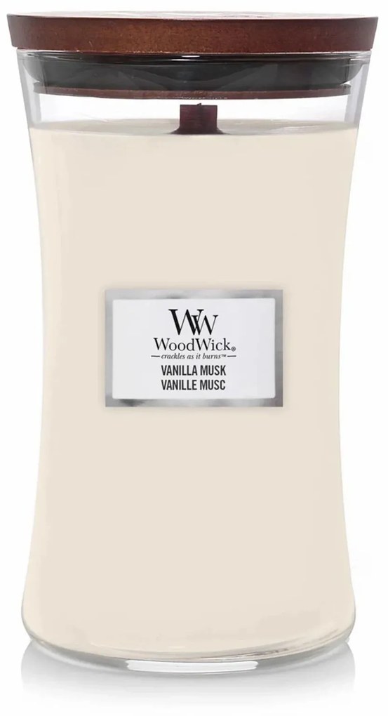 WoodWick Svíčka Vanilla Musk váza velká, 609,5 g