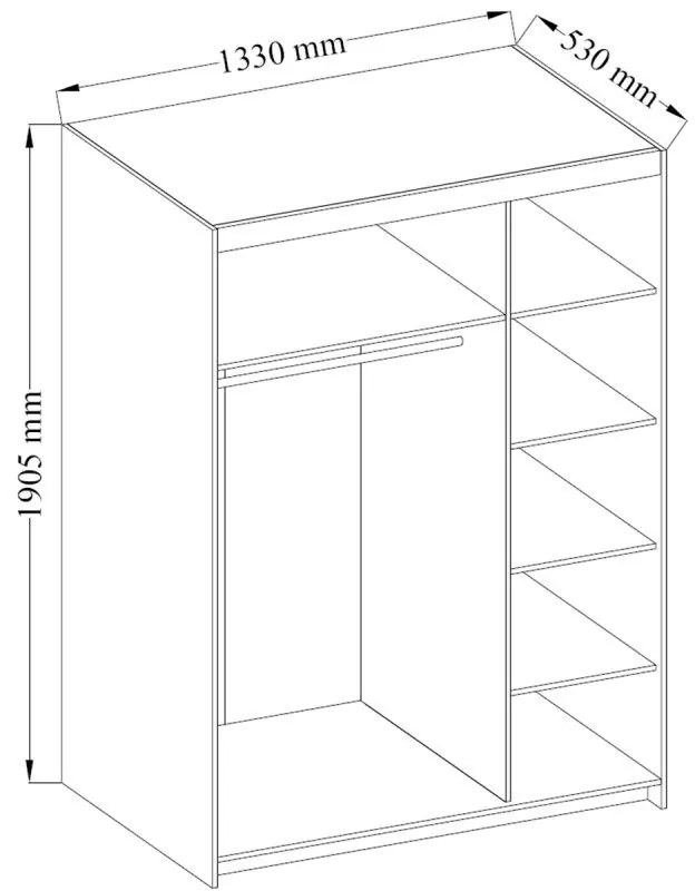 Šatní skříň ELENA 3D