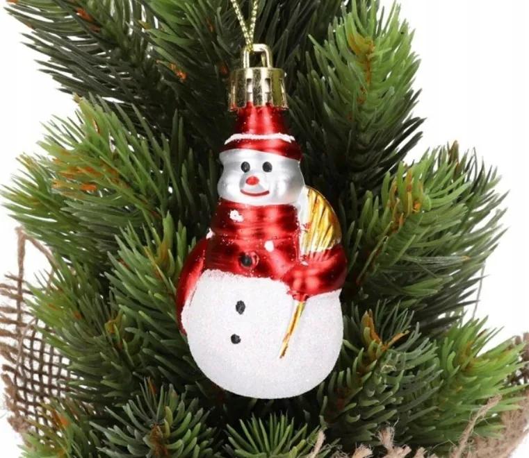 Sada vánočních ozdob na stromeček - sněhuláci, 3 ks